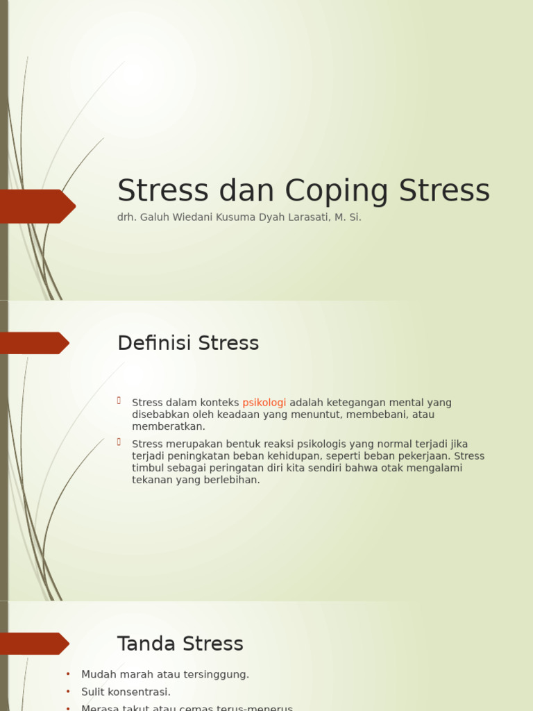 Stress Dan Coping Stress | PDF