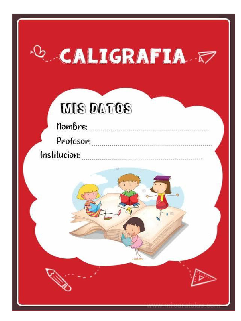 Caratula de Caligrafía en Word | PDF