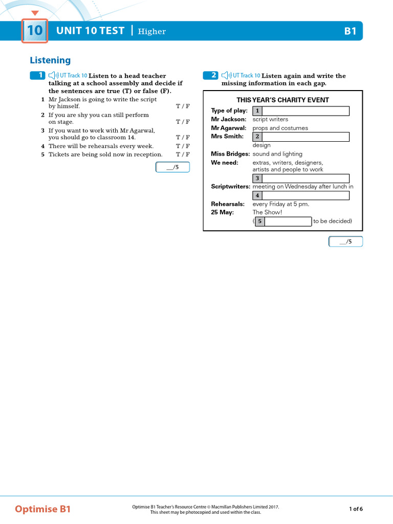 Opt B1 Unit Test 10 Higher Pdf Computer Generated Imagery Animation