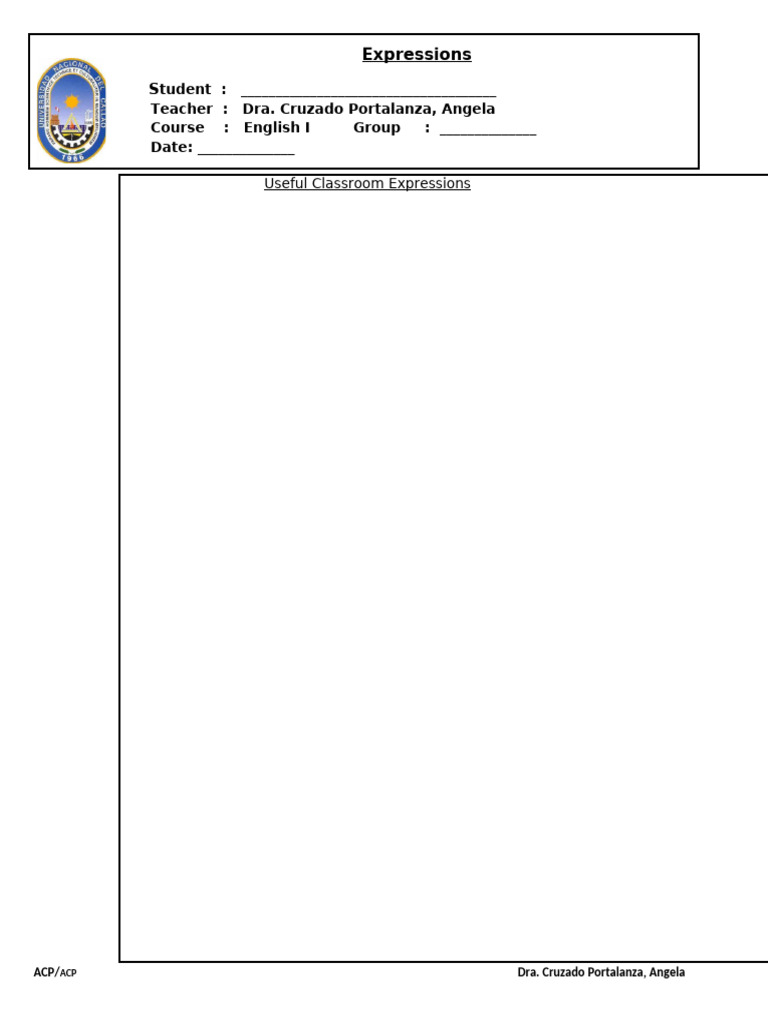 Ok Classroom Expressions Students | PDF