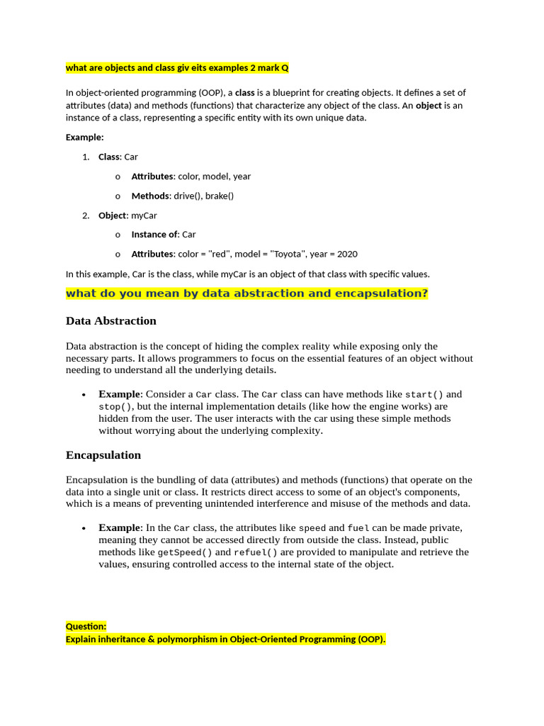 Data Abstraction | PDF | Inheritance (Object Oriented Programming) | Method (Computer Programming)