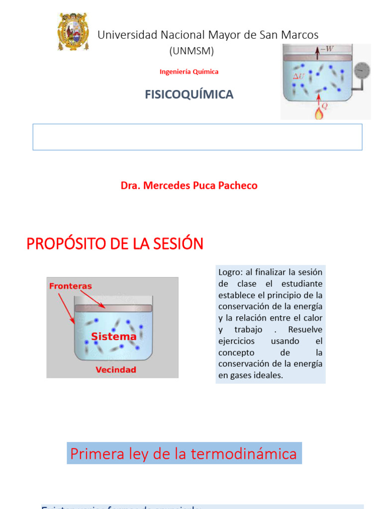 Clase 5 - Primera ley de la termodinámica (8) | PDF | Termodinámica | Gases