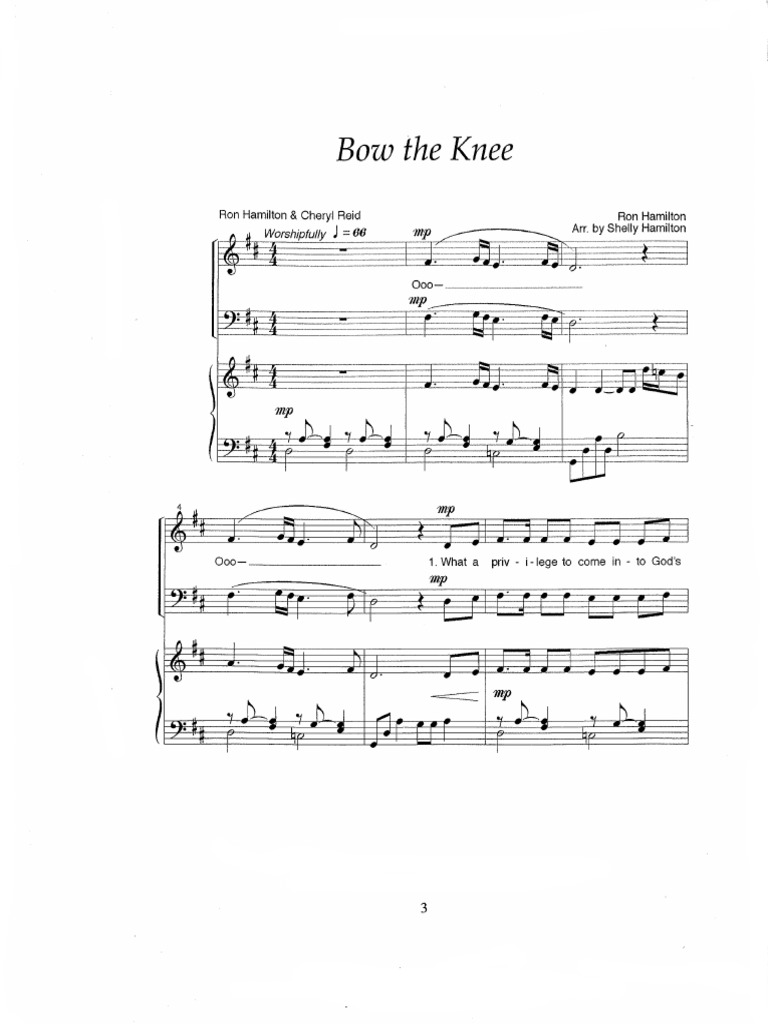 Bow The Knee - Ron Hamilton | PDF