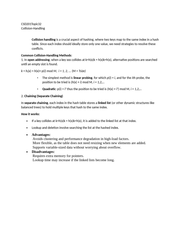 CSD201 Topic 32 | PDF