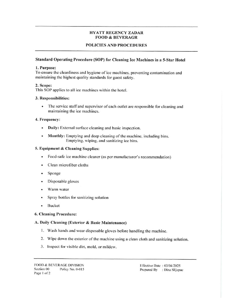 Cleaning Ice Machines | PDF