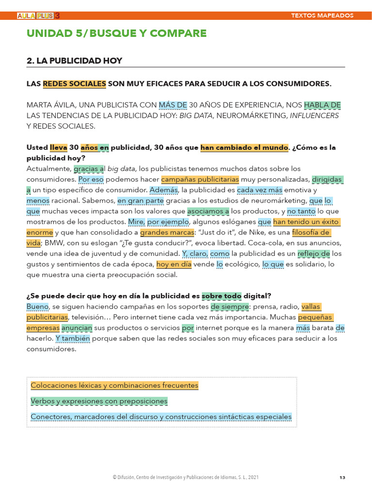 Au Plus 3 Txt-Map U05 01 | PDF | Publicidad | Publicidad online