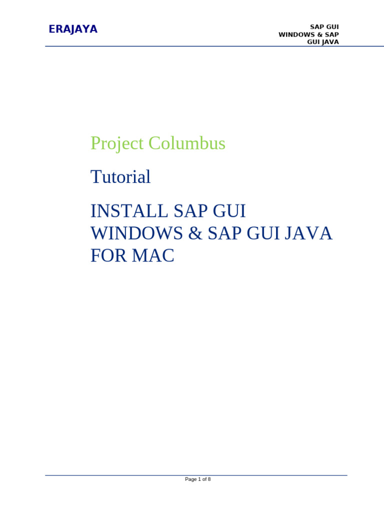Tutorial SAP GUI WNDOWS & JAVA LOGON BALANCING | PDF | Microsoft Windows | Computer Science