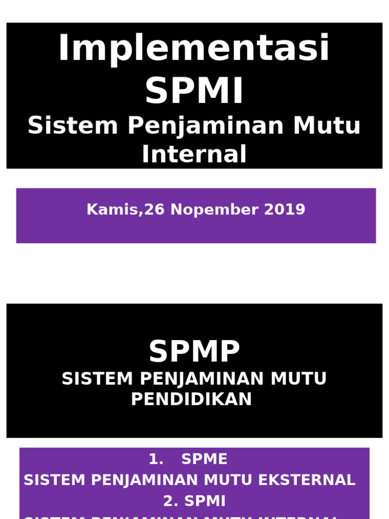 Siklus SPMI dalam Penjaminan Mutu | PDF