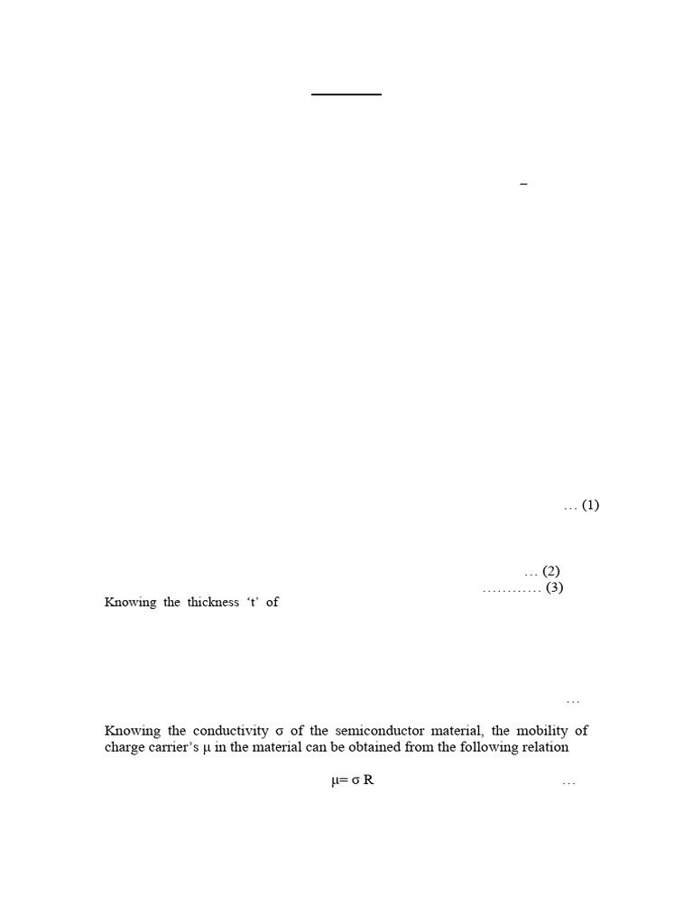 Hall Effect Experiment and Analysis | PDF | Magnetic Field | Voltage