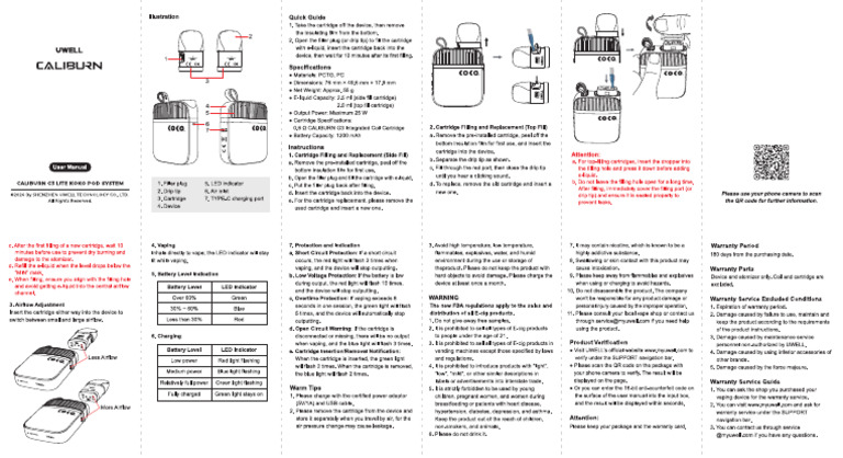 Caliburn g3 Lite Koko User Manual | PDF