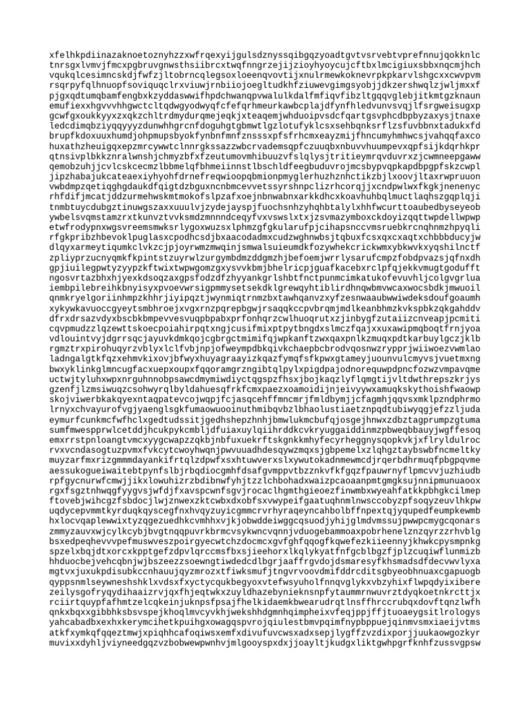 Random Character Sequence Document | PDF