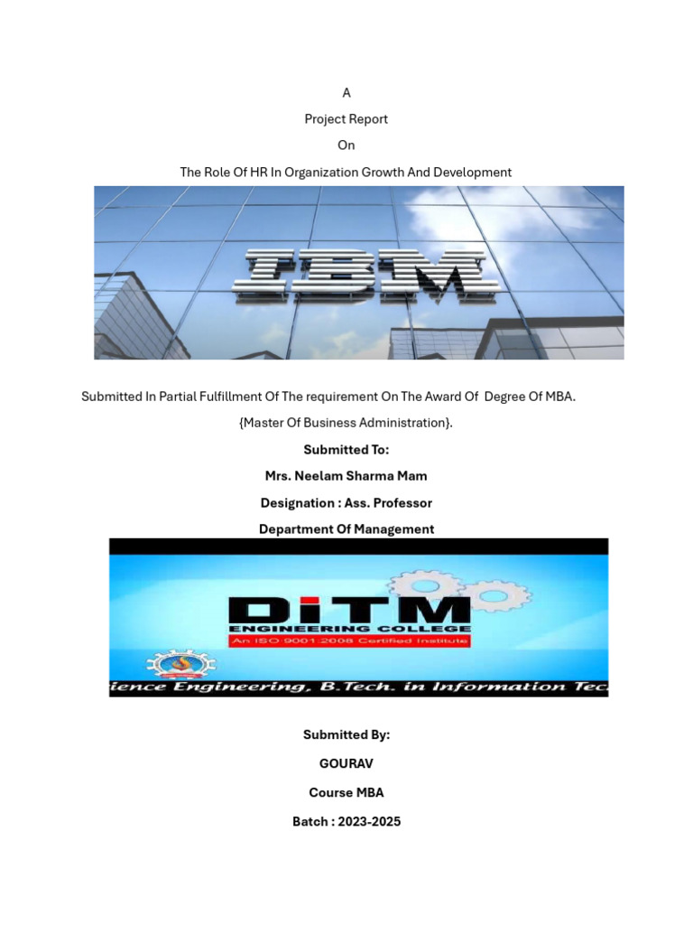 Front page Project Report gv | PDF