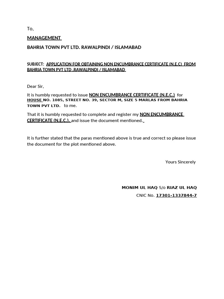 Applicatoin To NEC | PDF