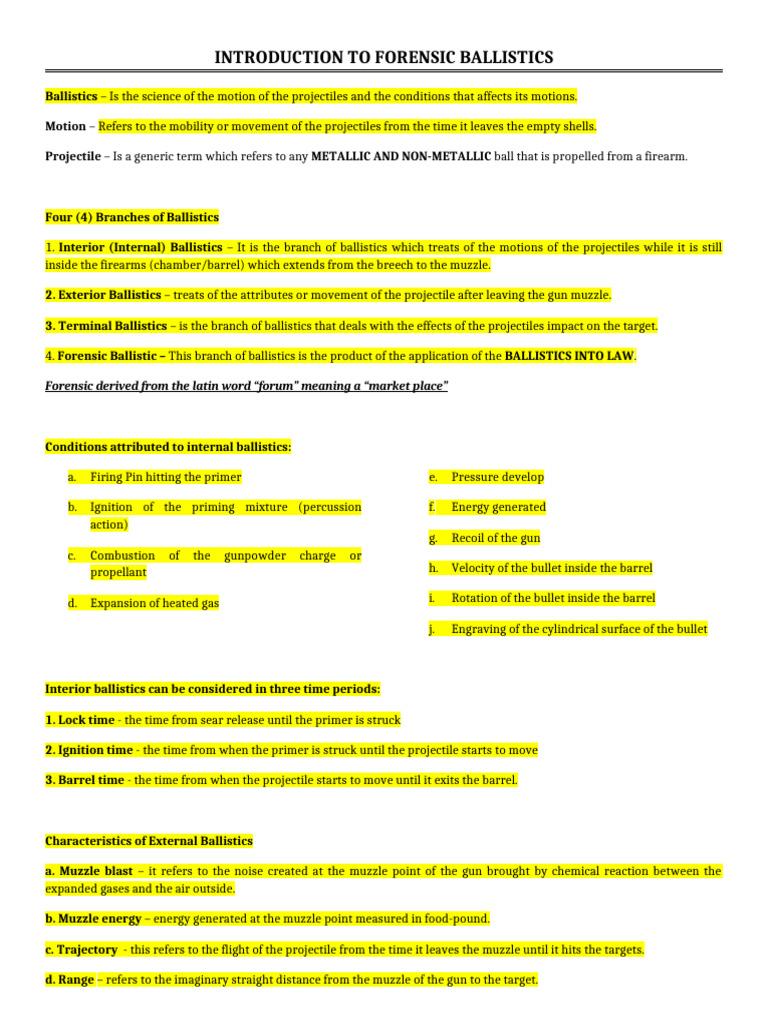 Forensic Ballistics Overview and Principles | PDF | Firearms | Gun Barrel