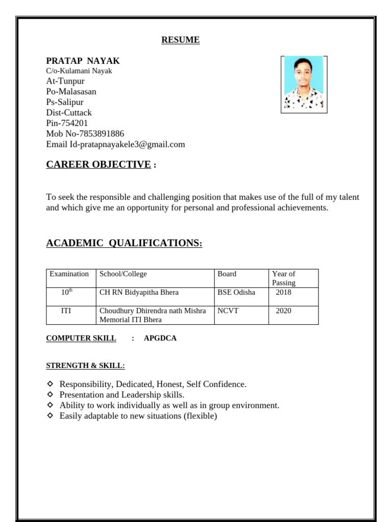 Pratap Nayak Resume | PDF