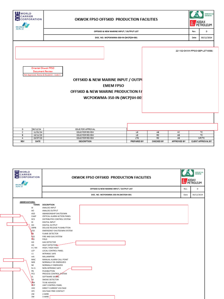 WCPOKWMA-350-IN-(WCP)SH-001(D~RWC) (1) | PDF | Input/Output | Electrical Engineering