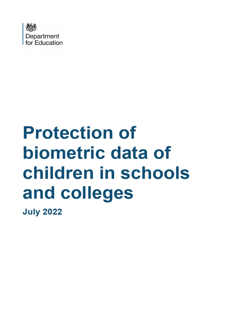 Biometric Data Guidance for Schools | PDF | Biometrics | Justice