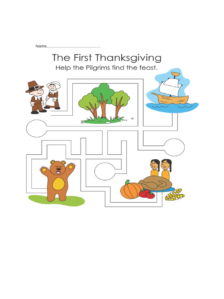 Free Printable Thanksgiving Worksheets Kindergarten - 138849.png | PDF