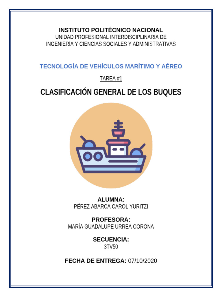 Clasificacion General de Los Buques | PDF | Embarcación | Turbina