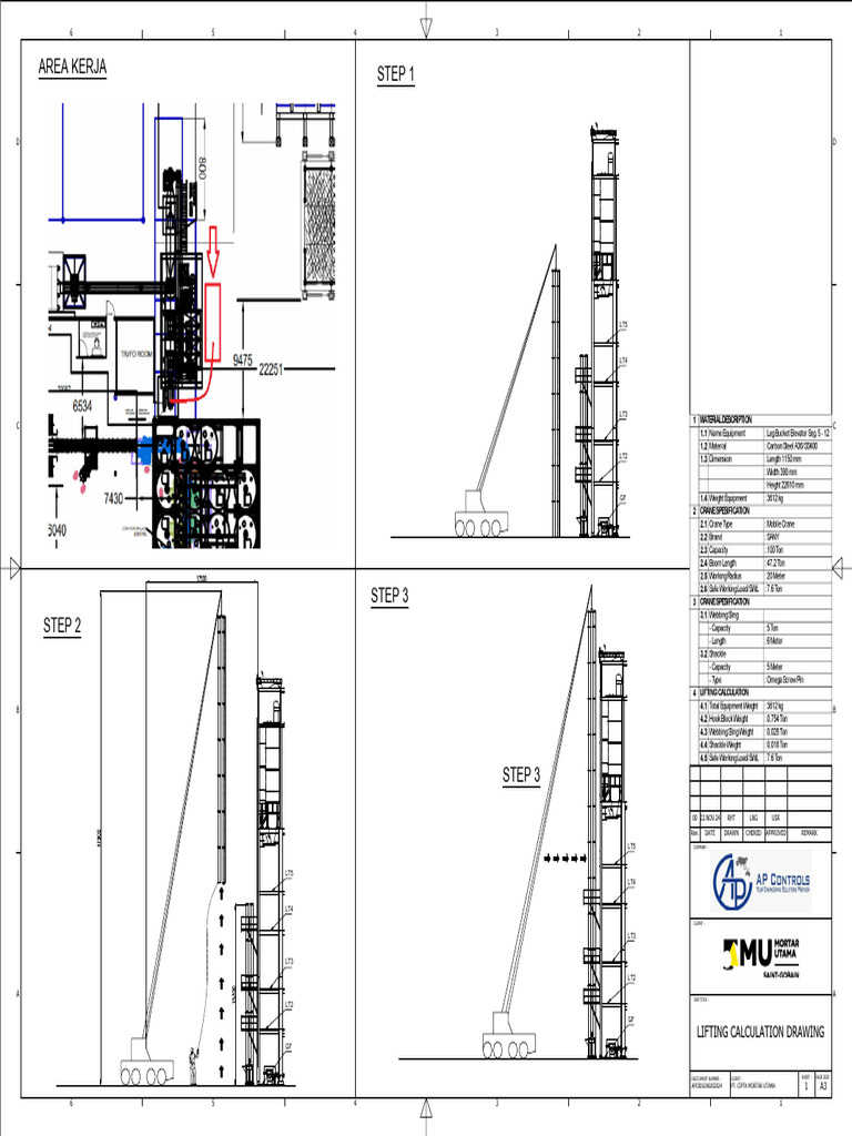 LIFTING CALCULATION DRAWING | PDF
