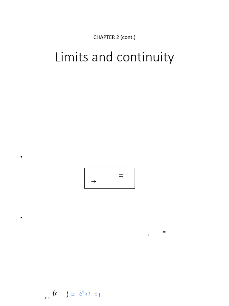 Chapter 2. Function and Limits (Part 2) - CLEAN | PDF | Function ...