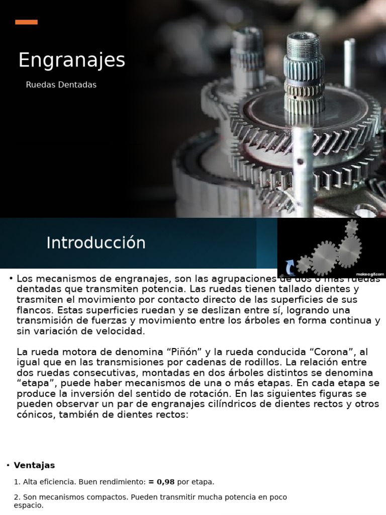 Ventajas y Tipos de Engranajes | PDF | Engranaje | Eje