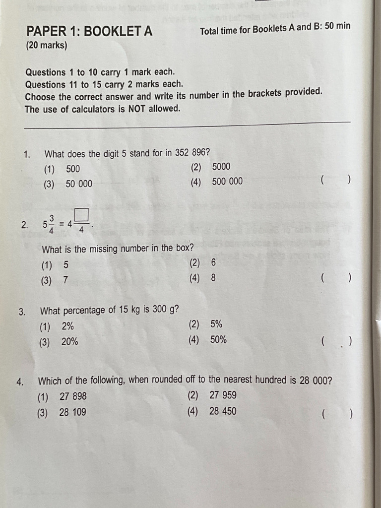 Mathematics Assessment Pa | PDF