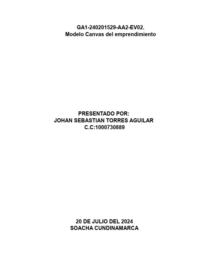 Modelo Canvas para Microempresa de Transporte | PDF | Transporte ...