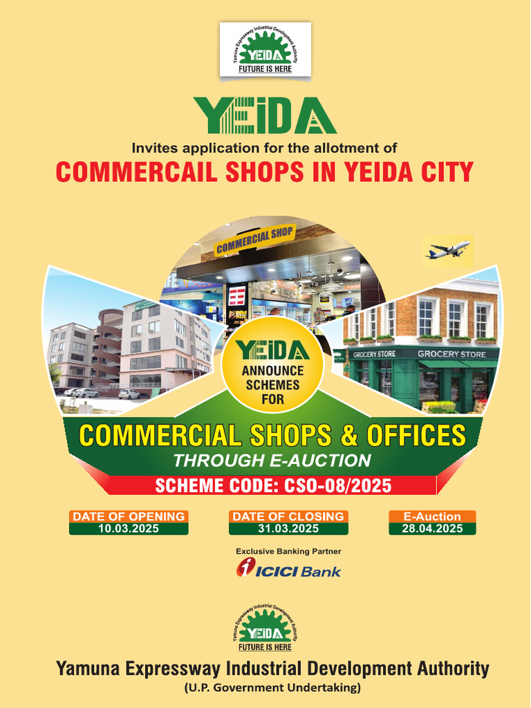 YEIDA City Commercial Shops Auction 2025 | PDF | Lease | Bankruptcy