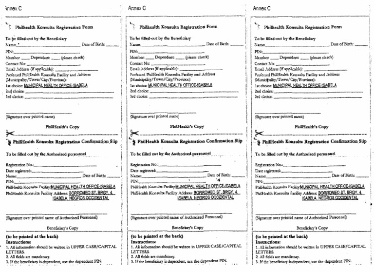 PH Konsulta Registration Form | PDF