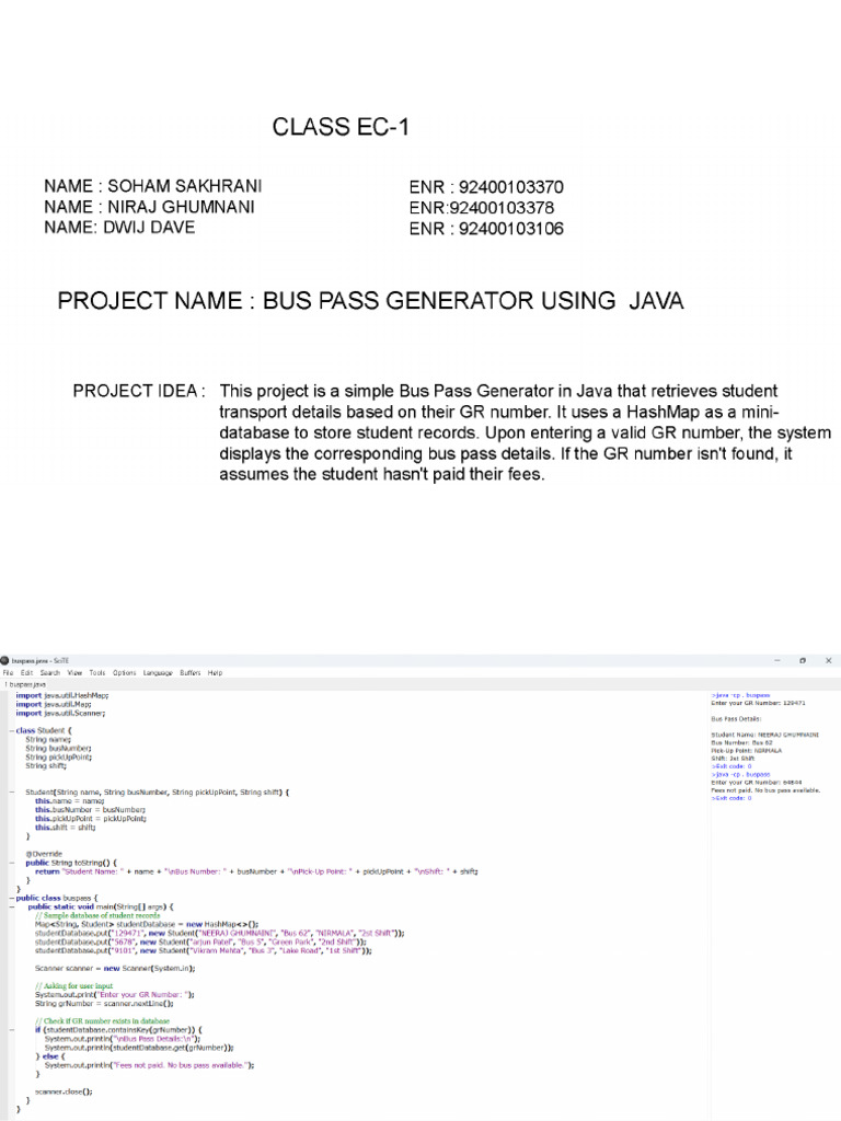 Ec 1 Bus Pass Generator | PDF