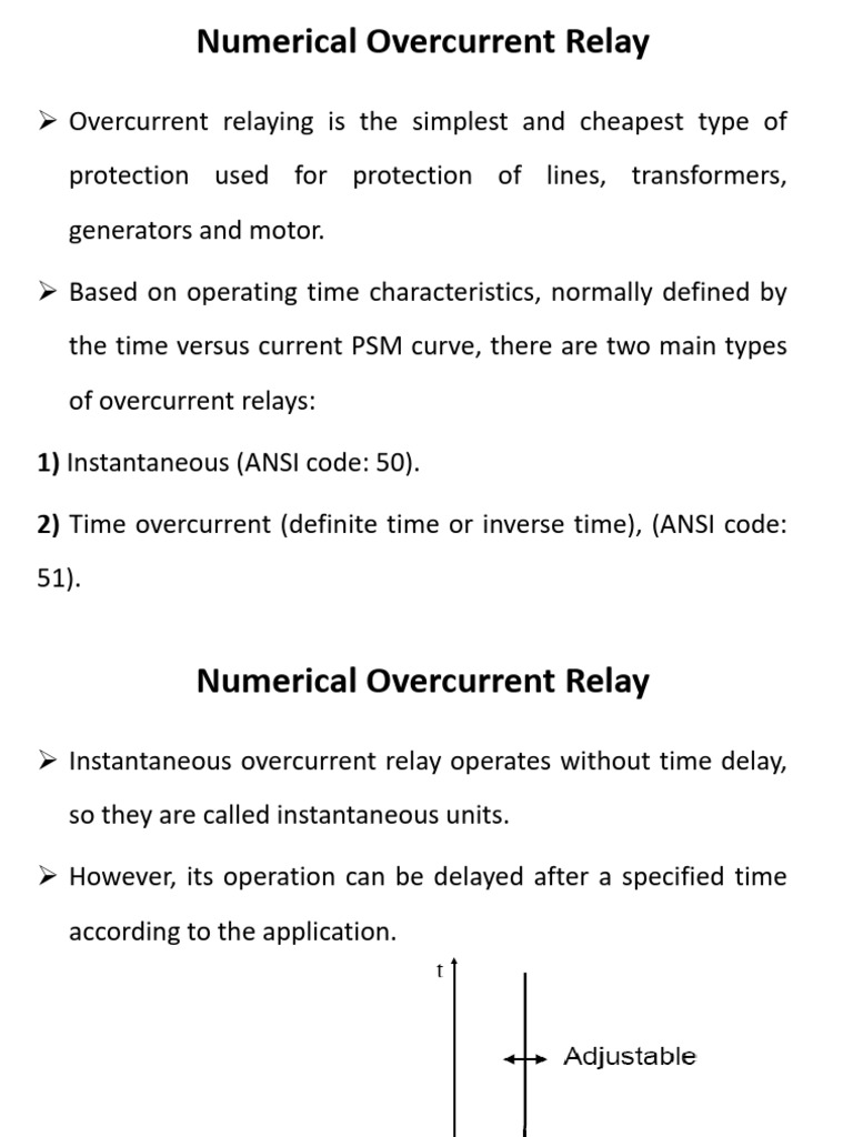 Non-Directional Overcurrent Relay Overview | PDF | Relay | Electromagnetism