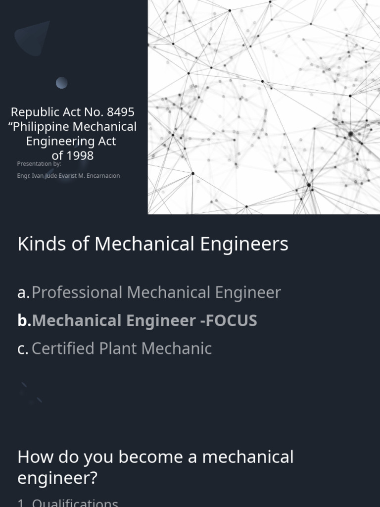 Philippine Mechanical Engineering Act Overview | PDF | Engineer ...