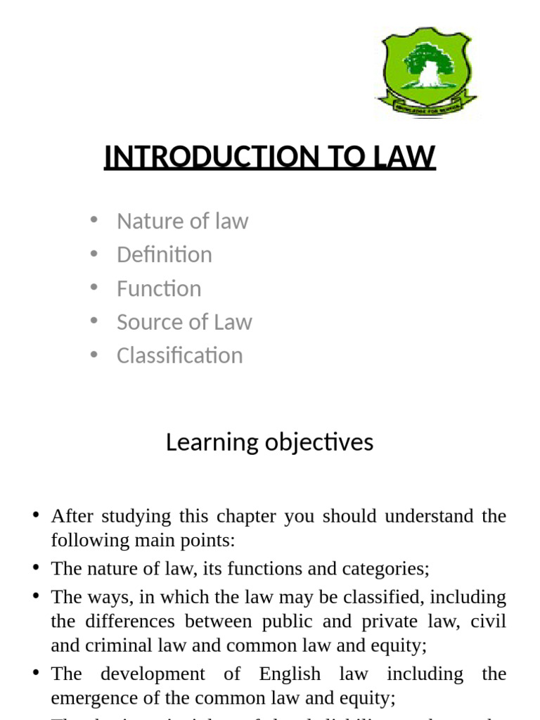 Law of Contract - Lect - 1-3 Introduction To Law | PDF | Common Law ...