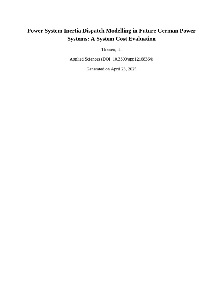 Power_System_Inertia_Dispatch_Modelling_in_Future_ | PDF | Energy Technology | Sustainable ...