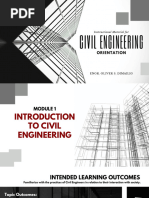 Module 1 Ce Orientation | PDF | Civil Engineering | Engineering