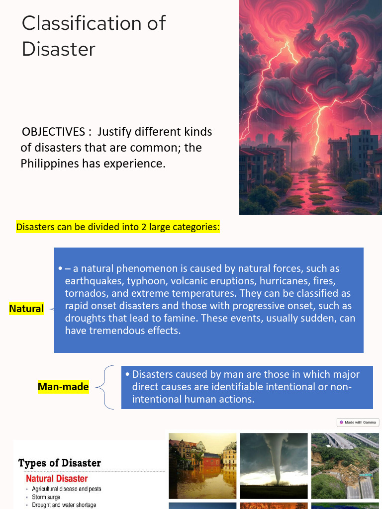 Classification of Natural Disasters | PDF | Natural Disasters | Flood