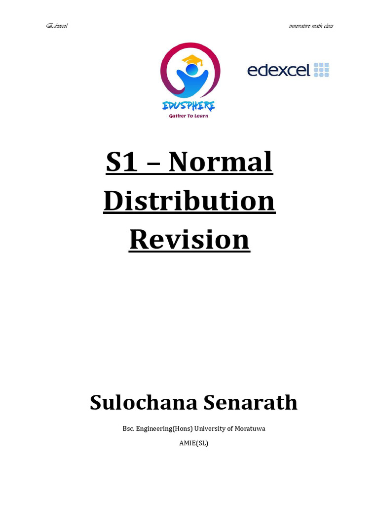 Lesson 8 - Normal Distribution - Revision 1 | PDF