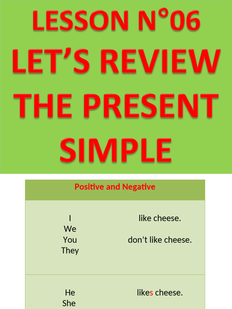 Present Simple Tense Explained | PDF