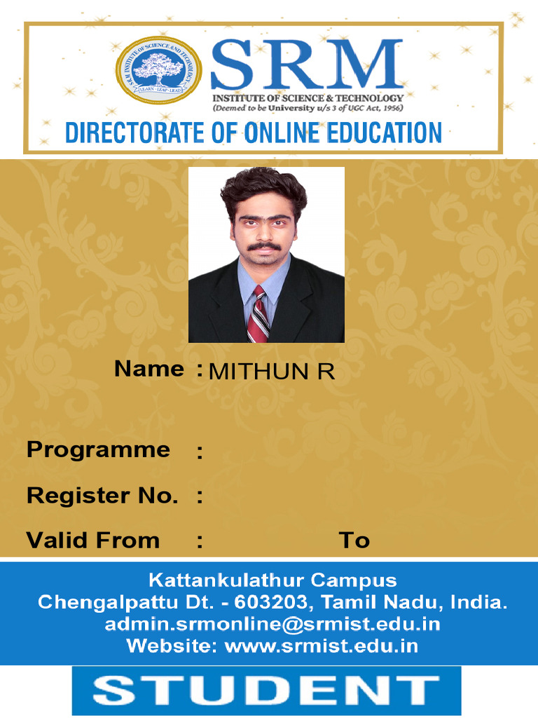 Name:: Mithun R | PDF