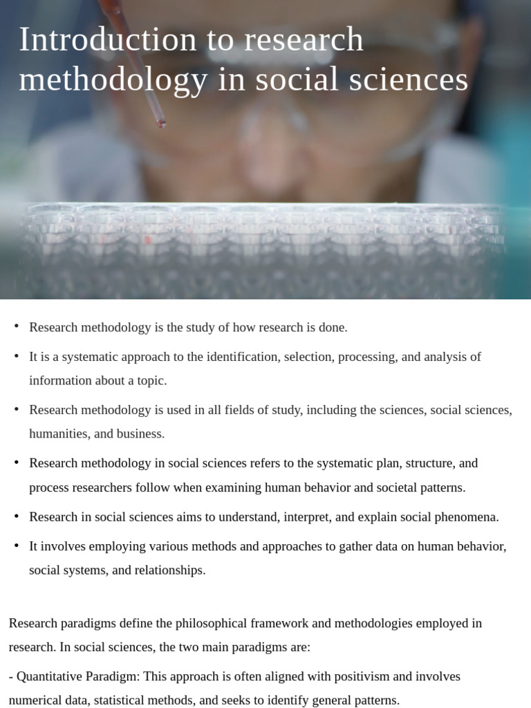 Introduction to research methodology in social sciences | PDF ...