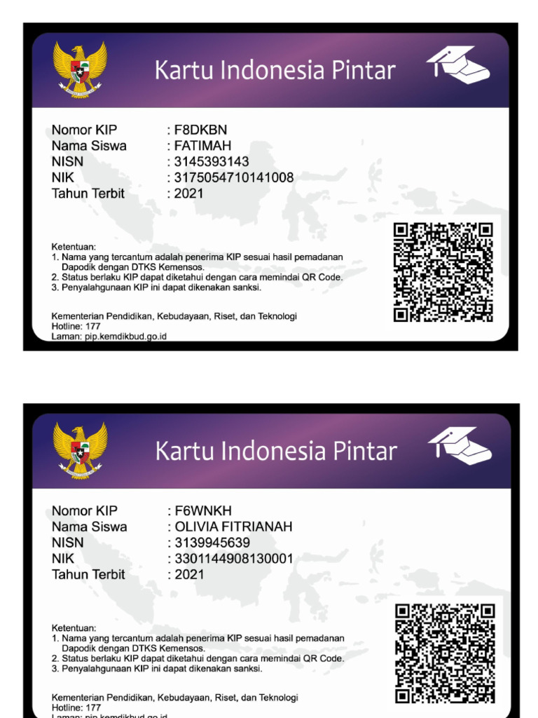 Cetak Kartu KIP SDM Pahonjean | PDF