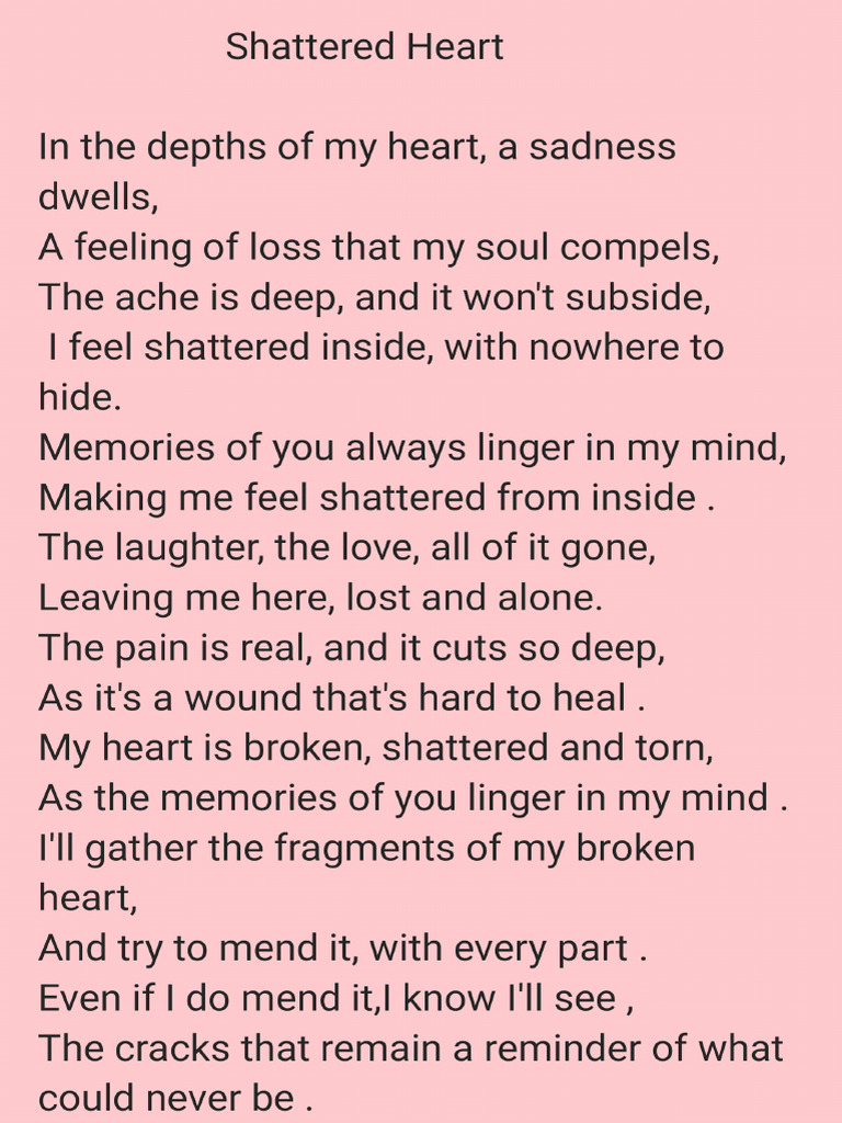 Poem Shattered Heart | PDF