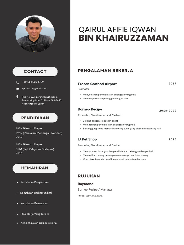 Qairul Afifie Iqwan - Resume | PDF