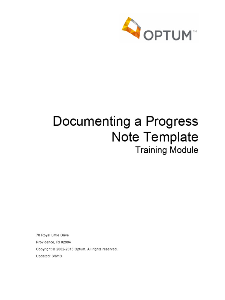 Documenting a Progress Note Template ( PDFDrive ) | PDF | Electronic ...
