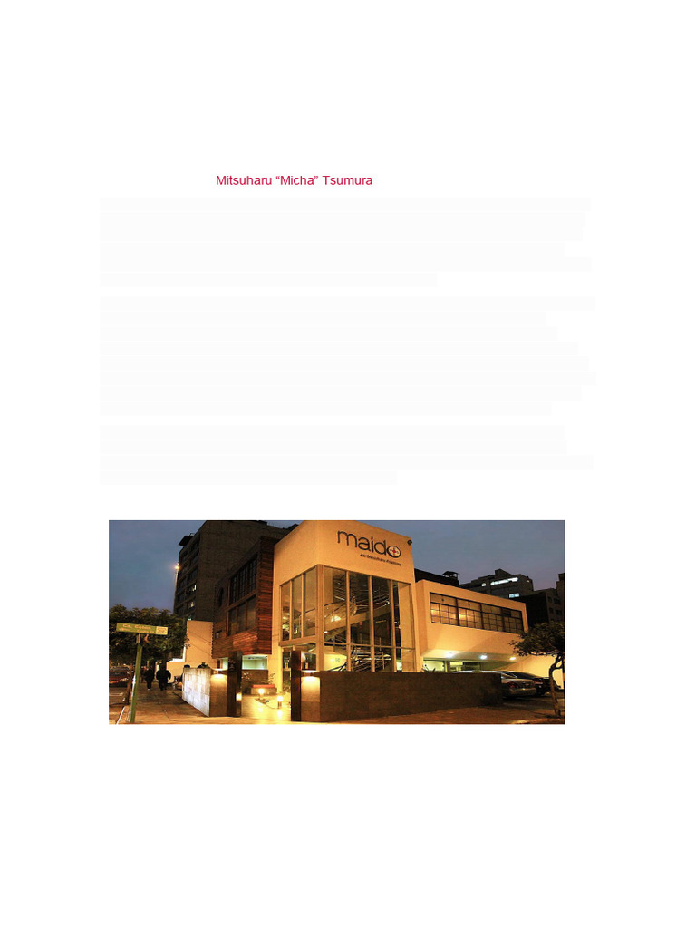 Restaurante Maido Tarea Correcta | PDF