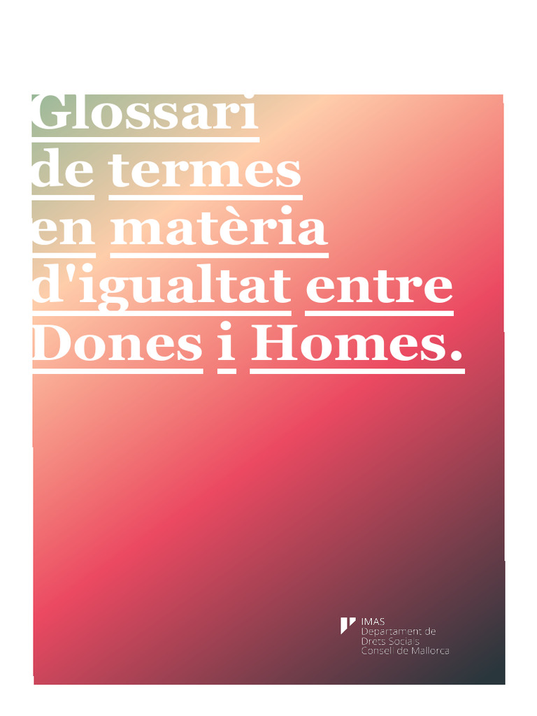Glossari de Termes en Matèria D'igualtat | PDF