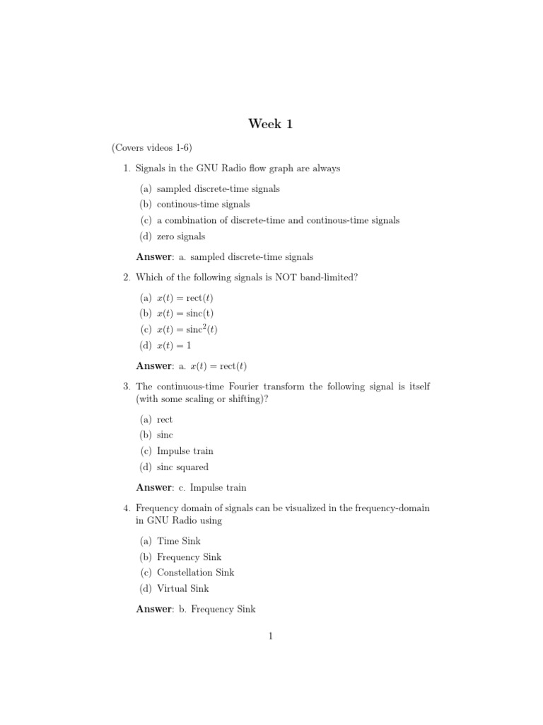 Week1 Merged | PDF | Bandwidth (Signal Processing) | Data Transmission