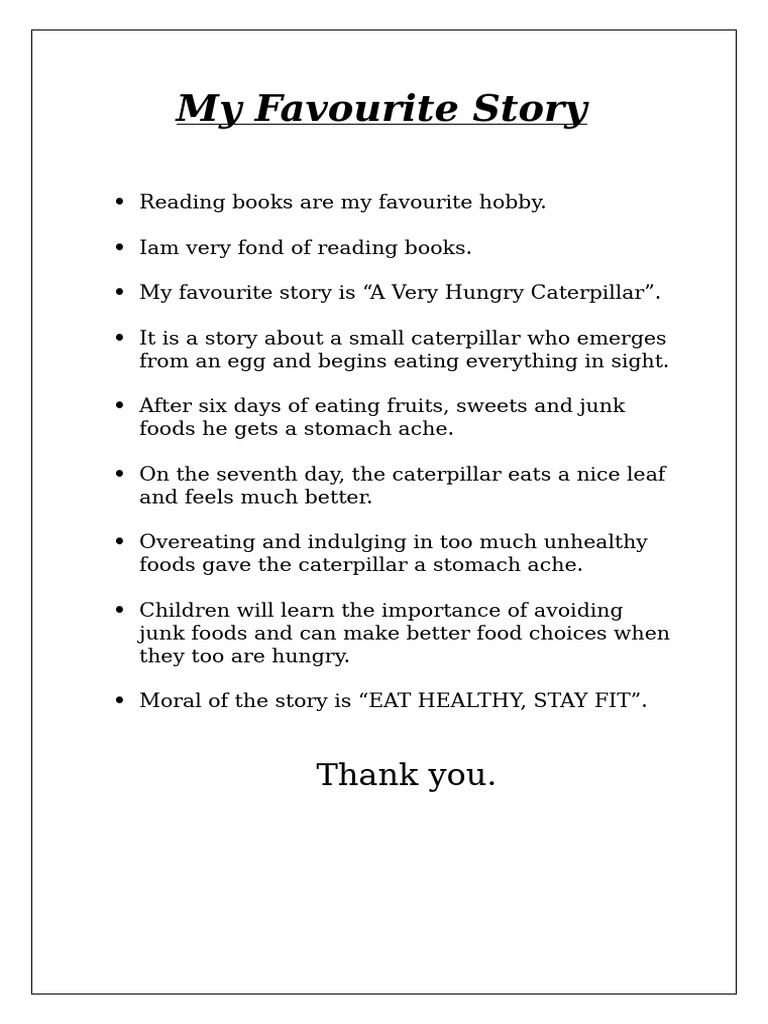My Favourite Story | PDF
