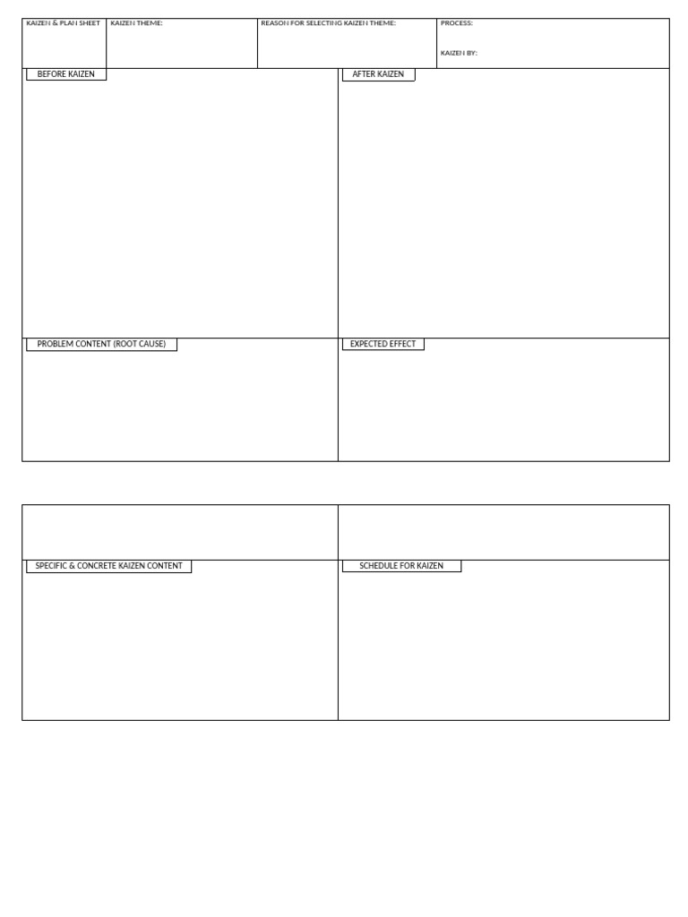 Kaizen Sheet (Borang) | PDF